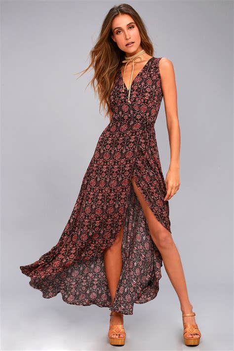 Chic Wrap Dress High Low Dress Maxi Dress Floral Dress Lulus