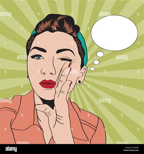 Vintage Pop Art Girl Stock Vector Image And Art Alamy