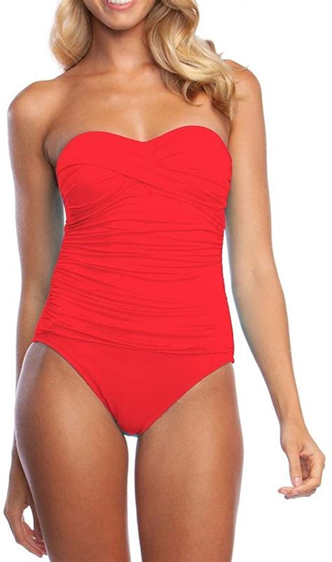 Swimwear Twist Bandeau One Piece Swimsuit Wf Shopping