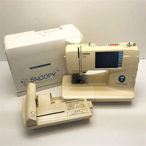 【傷や汚れあり】 【ジャンク品 通電ok 動作ok】brother ブラザー コンピューター ミシン 手工芸 スヌーピー Snoopy