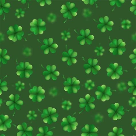 Premium Vector St Patrick S Day Shamrocks Seamless Pattern