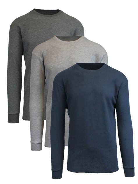 Mens Long Sleeve Thermal Shirts 3 Pack