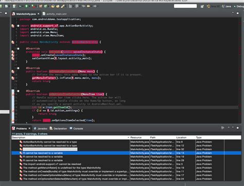java project errors when creating an android app in eclipse luna stack overflow