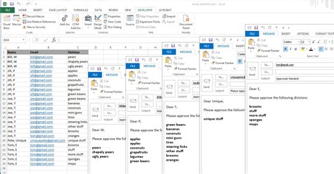vba create emails from excel loop stack overflow