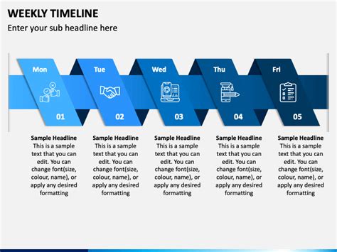 weekly timeline powerpoint template sketchbubble