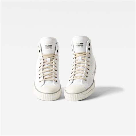 G Star Raw Women Shoes Falton Mesh Hi Bright White