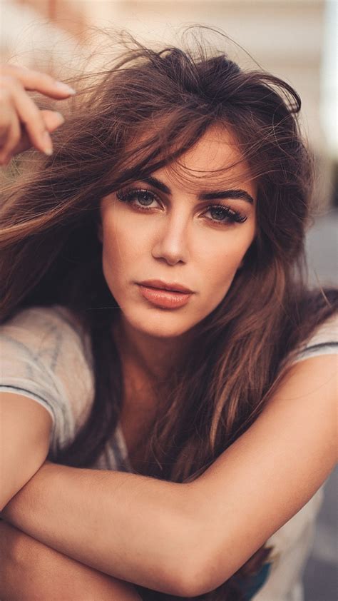 1080x1920 Brunette Girl Portrait Blowing Hairs Iphone 7 6s 6 Plus