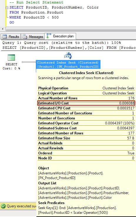 sql server improve performance by reducing io creating