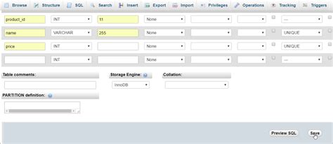 phpmyadmin how to specify unique constraint for multiple columns in a