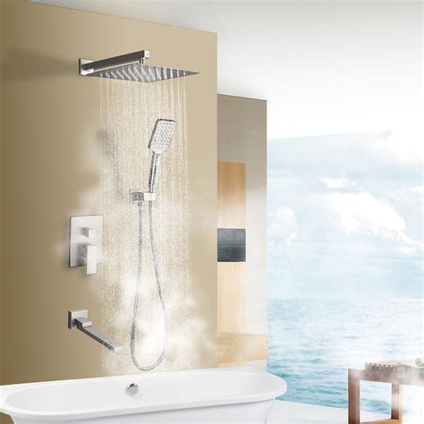 【rainlex Rx98103 10】10 Shower Head Three Functions Wall Mount Balance