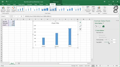 How To Make Chart Bars Wider In Excel Youtube