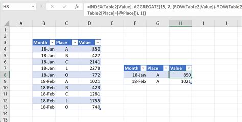 two step index match in excel stack overflow