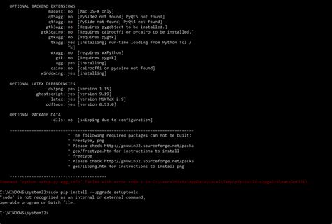 command python setup py egg info failed with error code