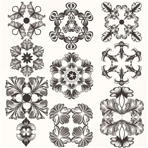 Premium Vector Set Of Hand Drawn Ornamental Flowers