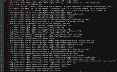compilation weblogic 12 2 1 4 cannot compile jsp the code of method