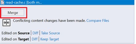 resolve a vs2017 git merge conflict stack overflow