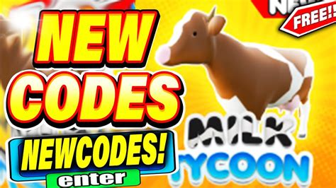 New All Working Codes For Milk Tycoon 2022 Roblox Milk Tycoon Codes