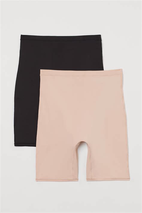 Mama 2 Pack Bike Shorts Powder Beige Black Ladies Handm Us