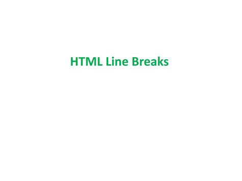 ppt html line breaks and html horizontal rules lines powerpoint