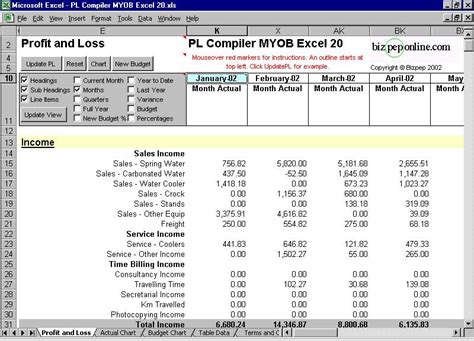 excel import myob data