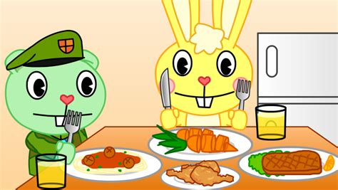Flippy And Cuddles Feed By Cuddlesnam On Deviantart Happy Tree