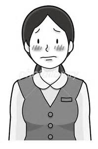 緊張する女性 モノクロ イラスト素材 [ 1896980 ] 無料 フォトライブラリー Photolibrary