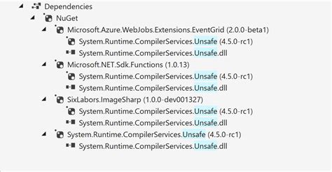 could not load file or assembly system runtimepilerservices unsafe