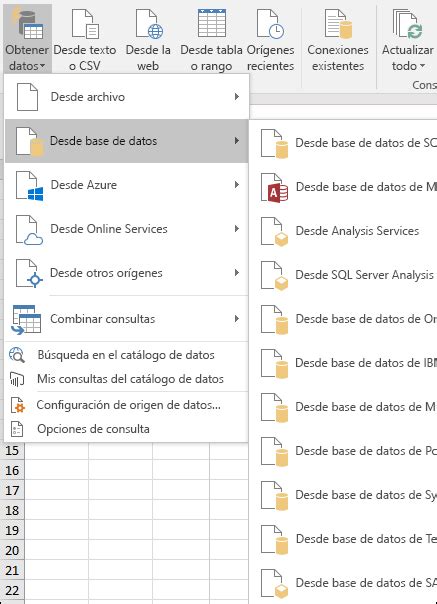 experiencia unificada obtener y transformar excel