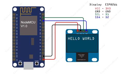 esp8266 nodemcu and 0 96 oled display electric diy lab