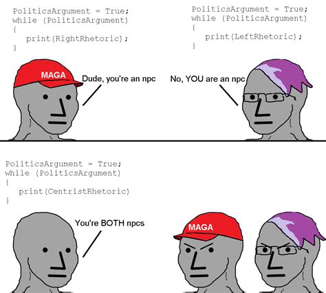 Political Discourse Npc Wojak Know Your Meme
