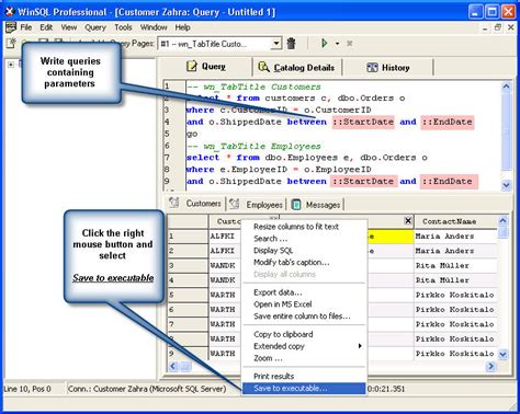 parameterized executables