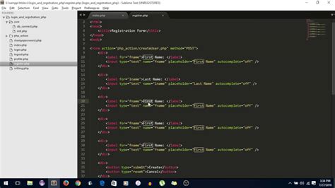 login and registration php mysqli part 5 1 3 registration youtube