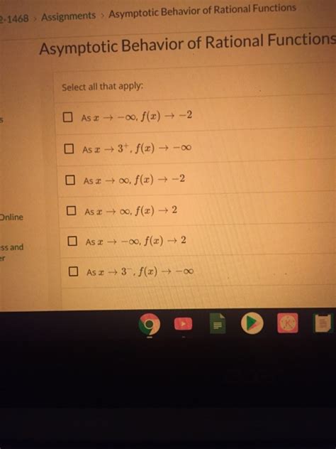 Solved Signments Asymptotic Behavior Of Rational Functions