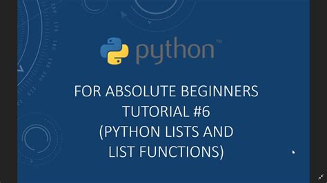6 python list and list functions python for beginners