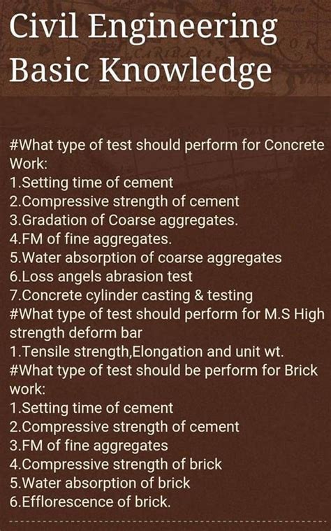 most important and basic knowledge for civil engineers