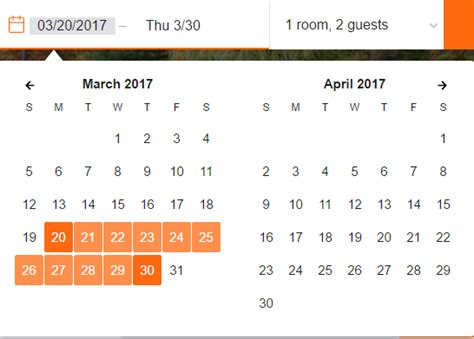 javascript jquery date range select on calendar stack overflow