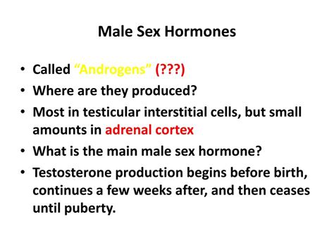 Ppt Hormonal Control Of Male Reproductive Functions Powerpoint