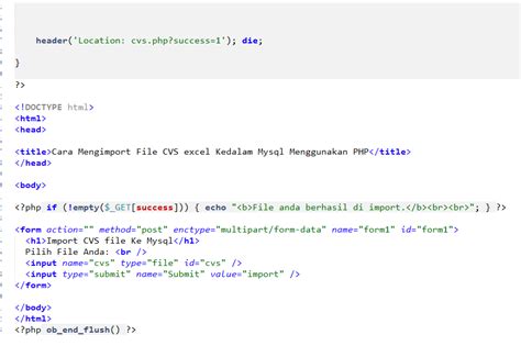 cara import file cvs ke my sql menggunakan php kursus