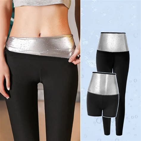 Women Sauna Sweating Pants Hot Gym Exercise Leggings High Waist Thermo