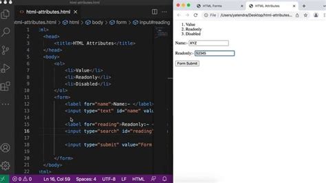 forms input attributes value readonly disabled size html let s