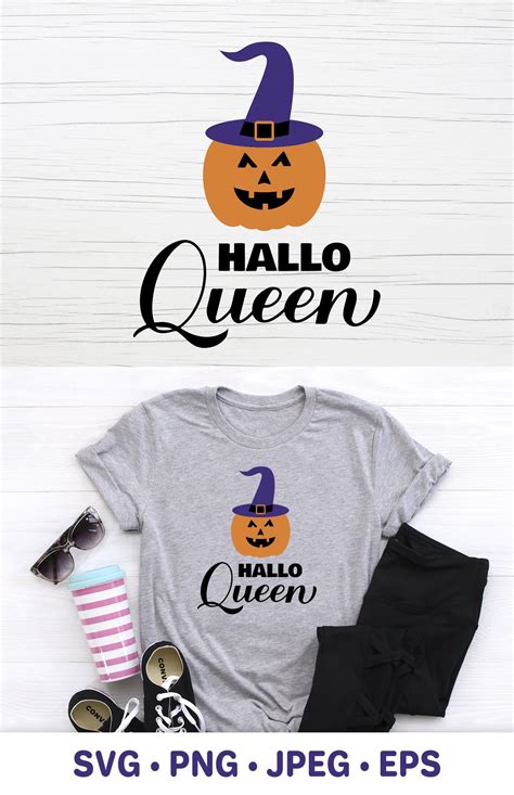 Halloqueen Lettering Hallo Queen Svg Funny Halloween Quote