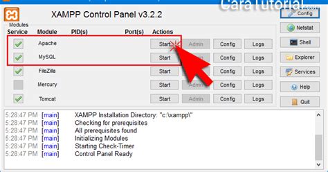 cara menjalankan xampp dan mengakses phpmyadmin di windows