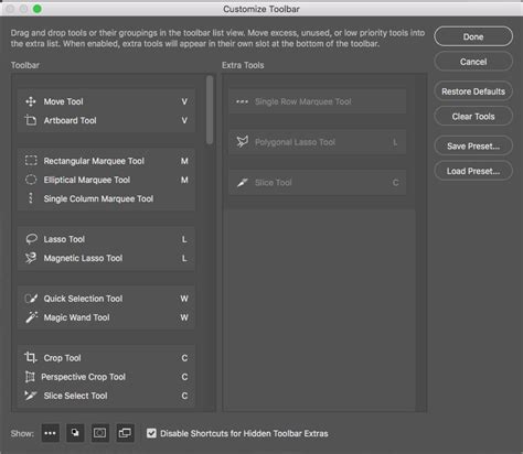 Photoshop Tool Galleries