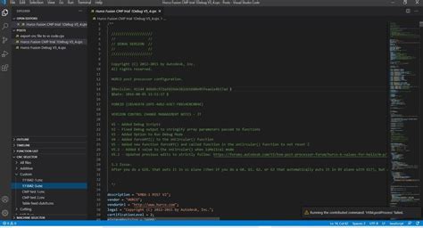 post process with vs code autodesk community