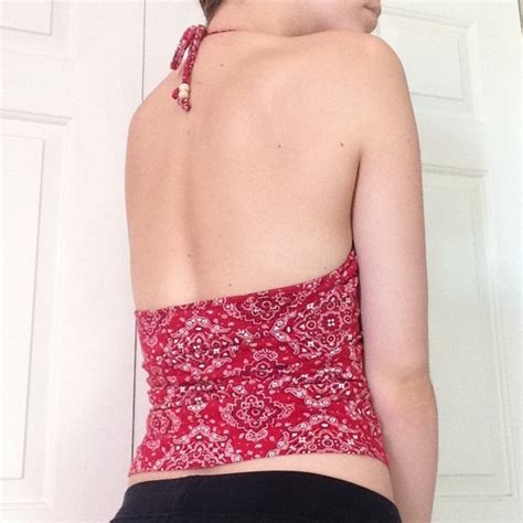Old Navy Vintage Cropped Bandana Halter Crop Top From Claires Closet