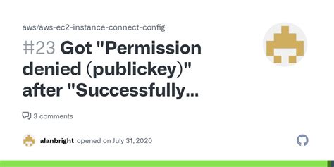 got permission denied publickey after successfully pushed the