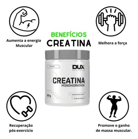 Creatina Monohidratada 100 Pura Pote 300g Dux Nutrition à Venda Em