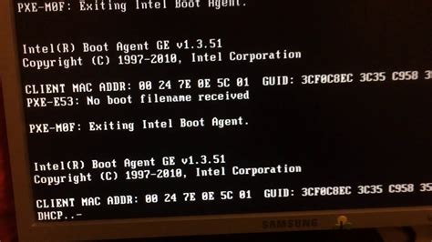 pxe e53 no boot filename received windows 10 pro upgraded version