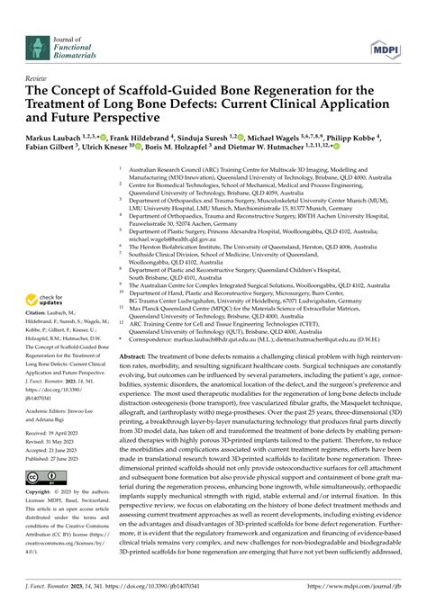 Pdf The Concept Of Scaffold Guided Bone Regeneration For The