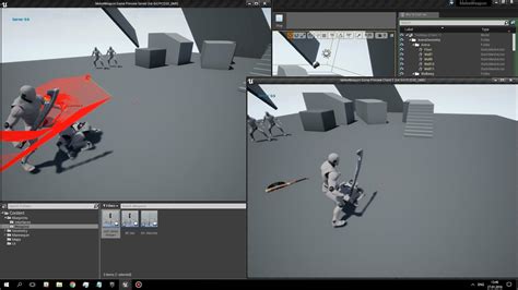 melee weapon tracing system unreal engine 4 youtube